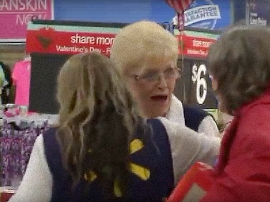 Walmart Greeter Turns Around to See Her Ex-Husband 43 Years Later ...